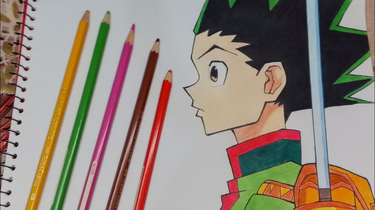 Coloring Gon Freecss | From HXH #animeart #art #hunterxhunter - YouTube