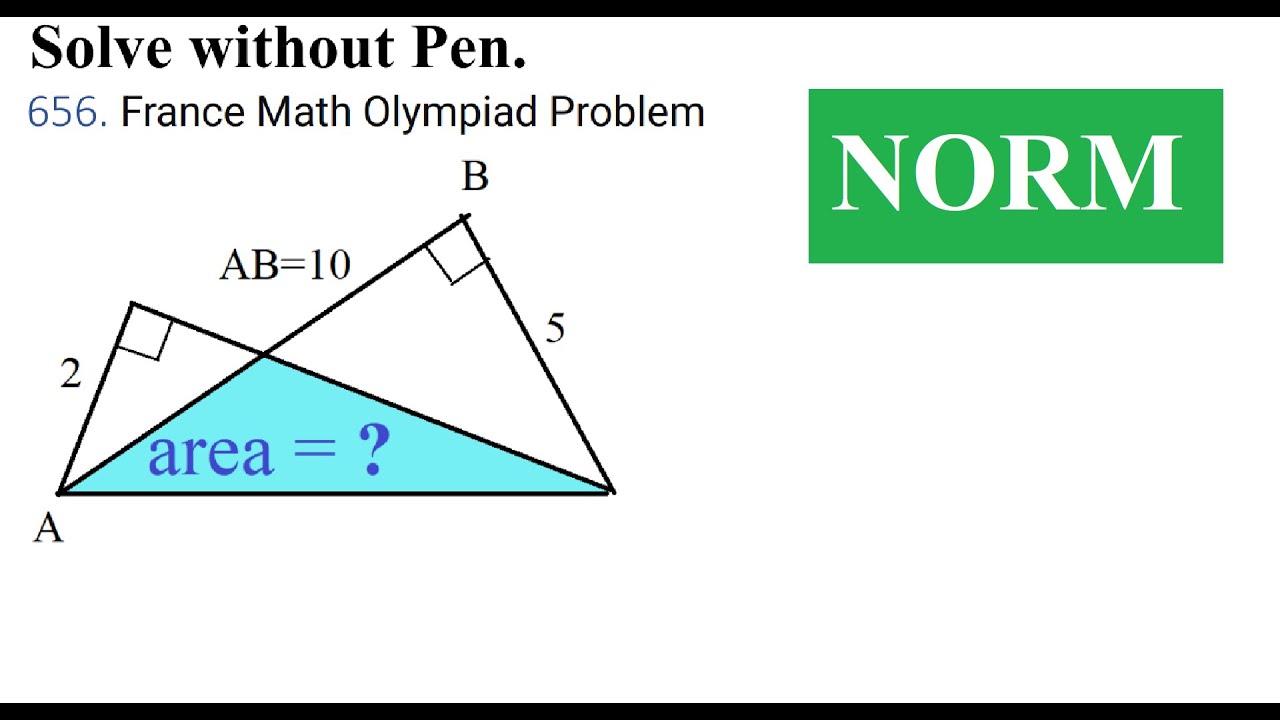 656. France Math Olympiad Problem - YouTube