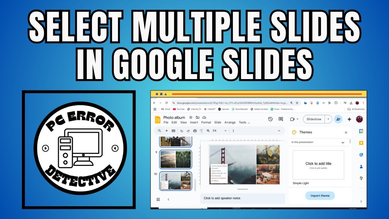 How to Select Multiple Slides in Google Slides | Quick Tutorial - YouTube