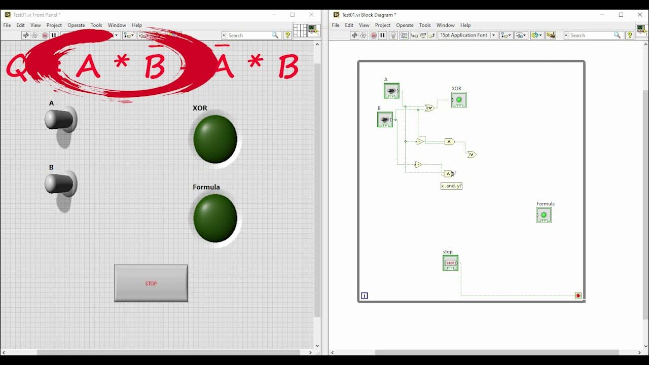 XOR en Labview - YouTube