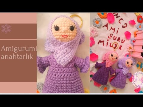 #amigurumianahtarlık, #tesettürlübebek, Amigurumi anahtarlık tesettürlü bebek yapımı ( 2 ci bölüm)
