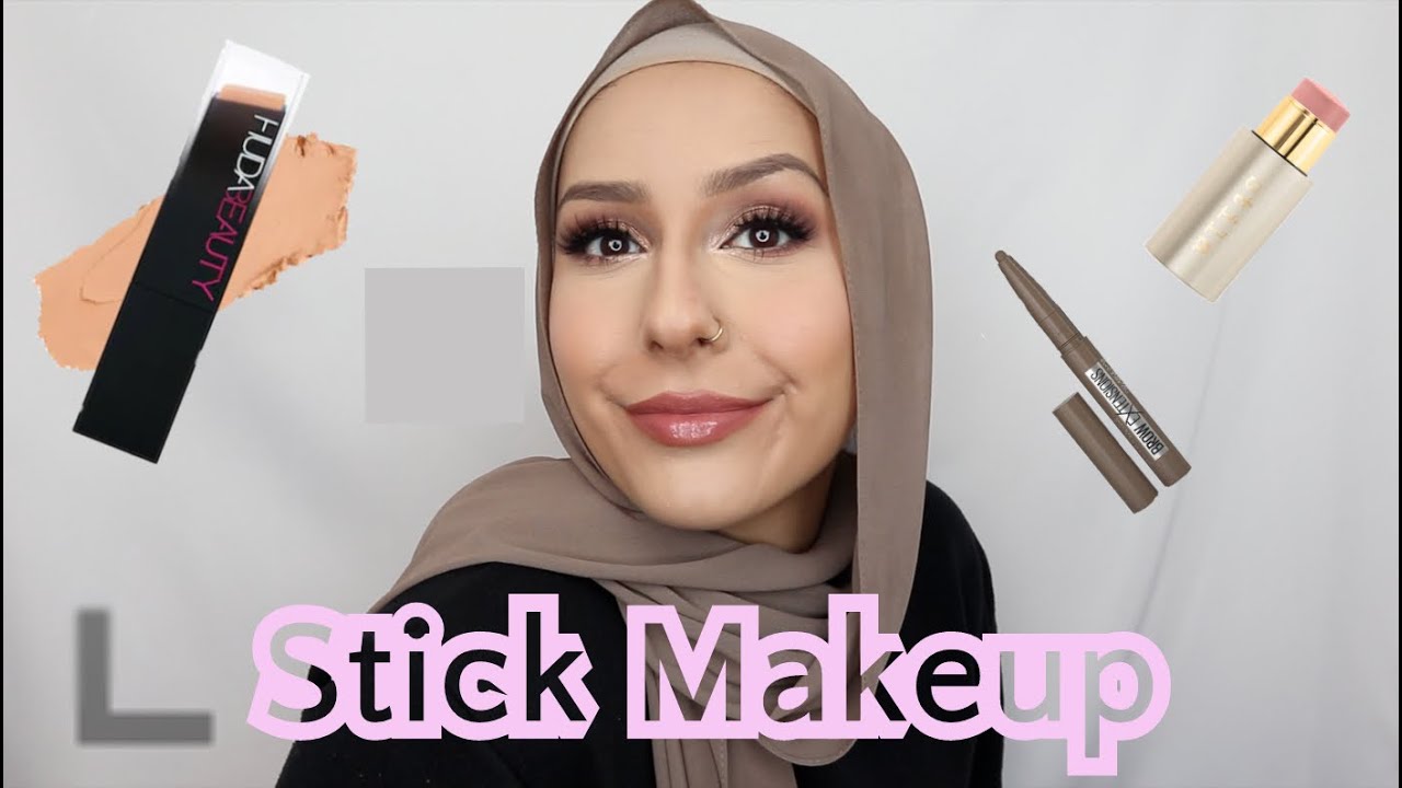 USING ALL STICK MAKEUP | Huda Stick Foundation Review - YouTube