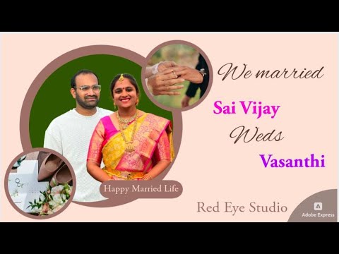 Sai Vijay Weds Vasanthi || Wedding Cermony || RedEye studio Live Stream ...