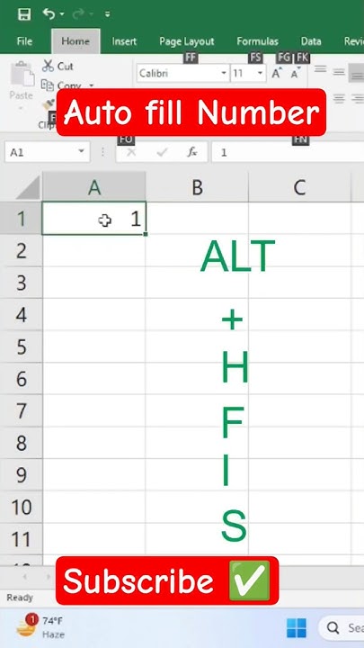 Auto fill number without drag | excel shortcuts | computer tricks | excel tricks | autofill # ...