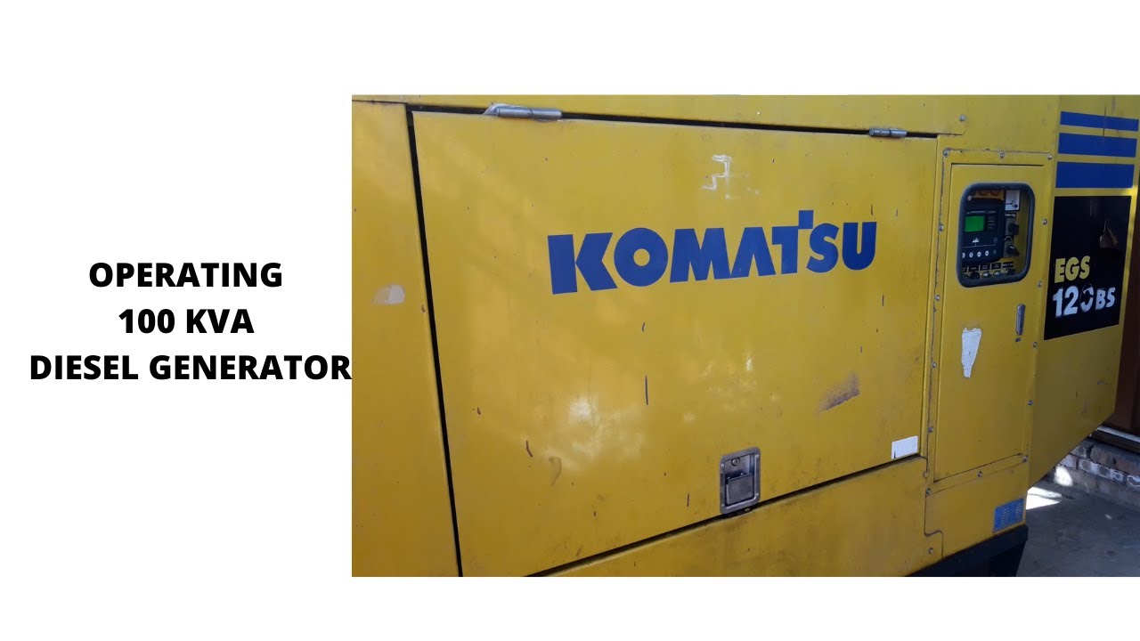 How to start and stop Diesel Generator? | 100 KVA Generator |KOMATSU ...