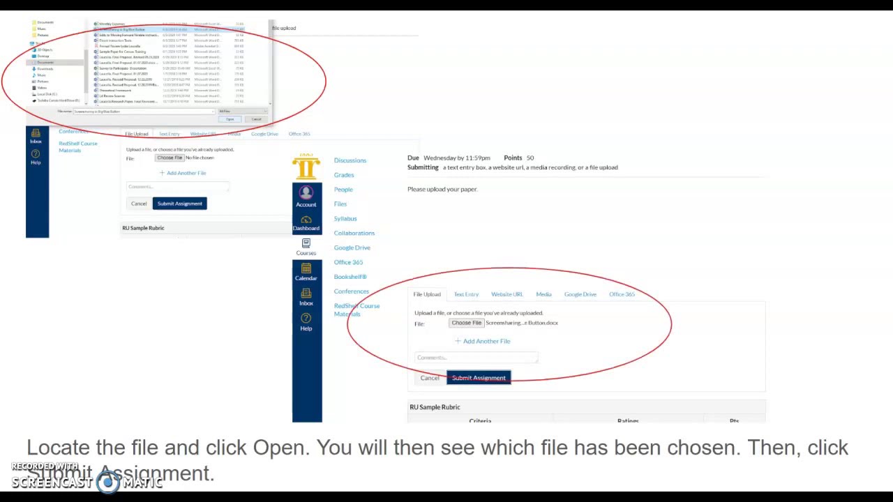 How-To: Upload Assignments to Canvas - YouTube