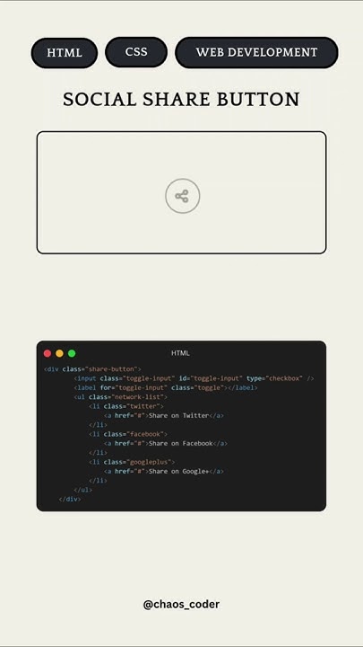 Social Share Button | HTML CSS - YouTube