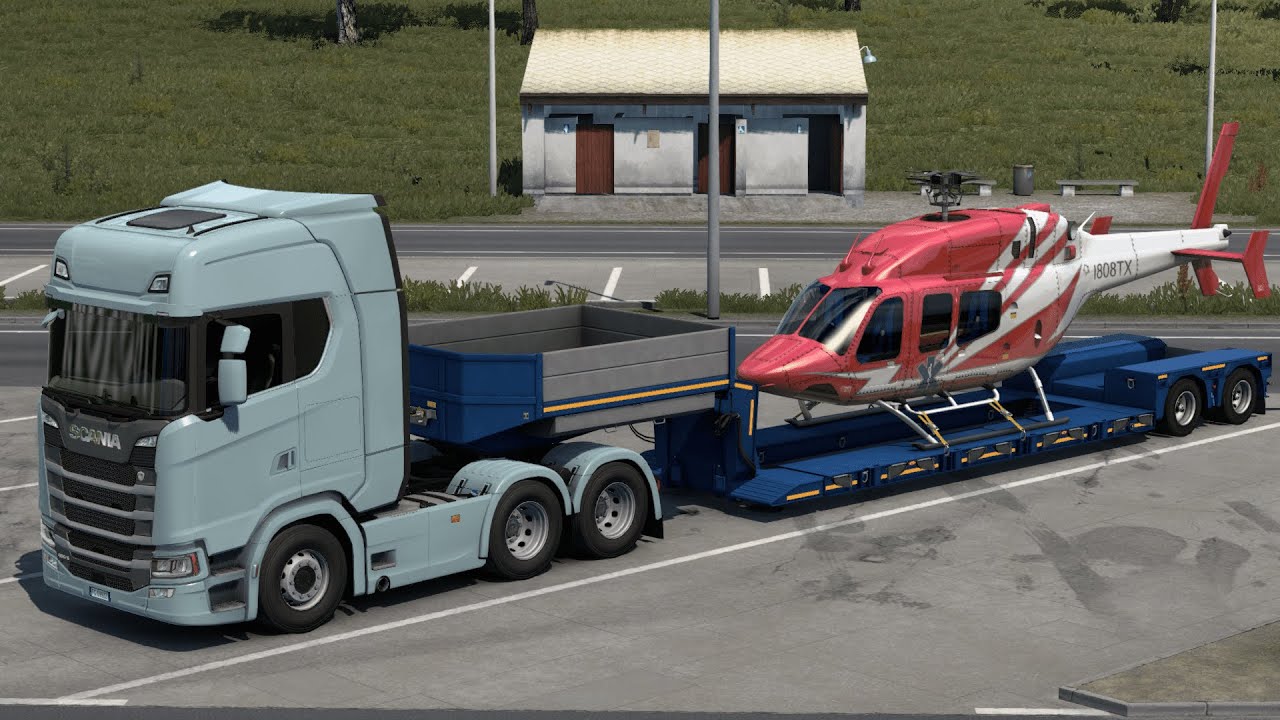 Euro Truck Simulator 2 | helicopter And transformer Delivery - YouTube
