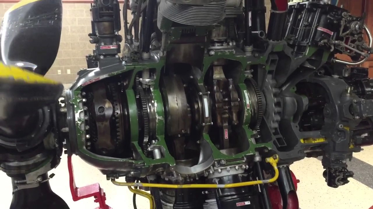 Pratt & Whitney Twin Wasp Radial Engine Cutaway - YouTube