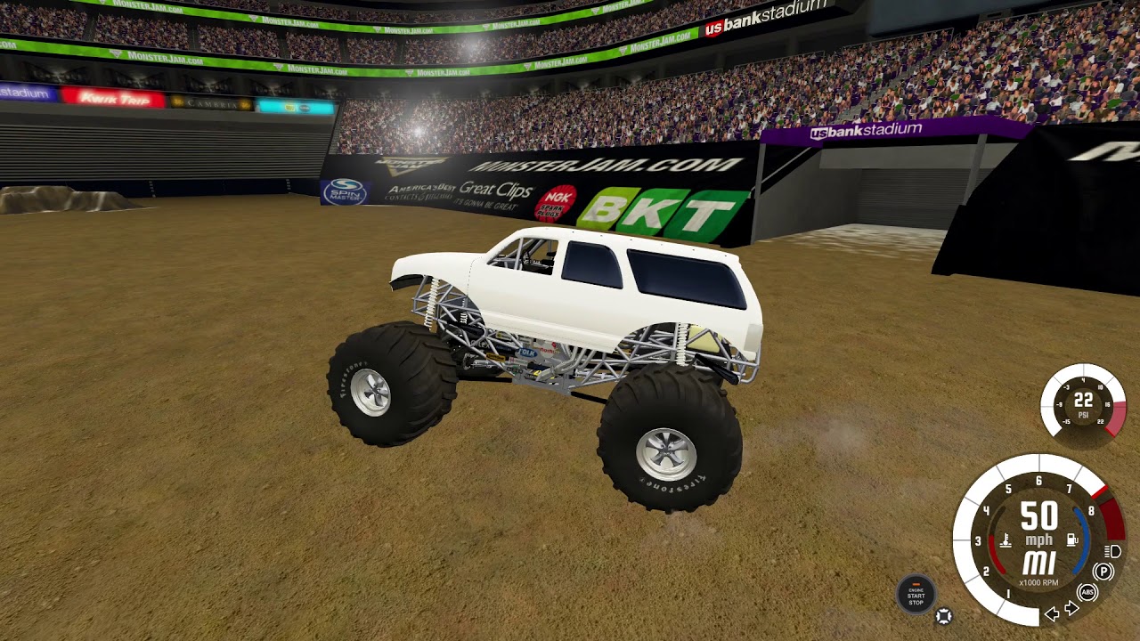 BeamNG.Drive monster jam: Escalade White Vs Black - YouTube