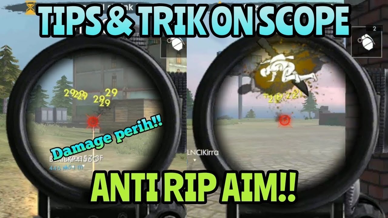 TIPS & TRICK ONSCOPE ANTI RIP AIM - GARENA FREE FIRE BATTLEGROUND - YouTube