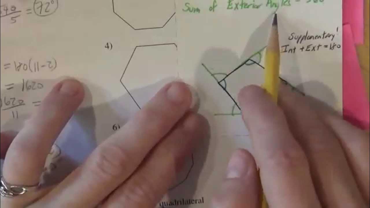 Polygons (interior and exterior angles) kutasoftware - YouTube