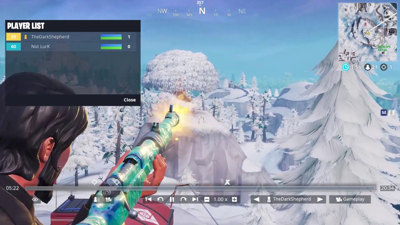 Fortnite Battle Royale - 280M Hunting Rifle Headshot On Zipline! - YouTube