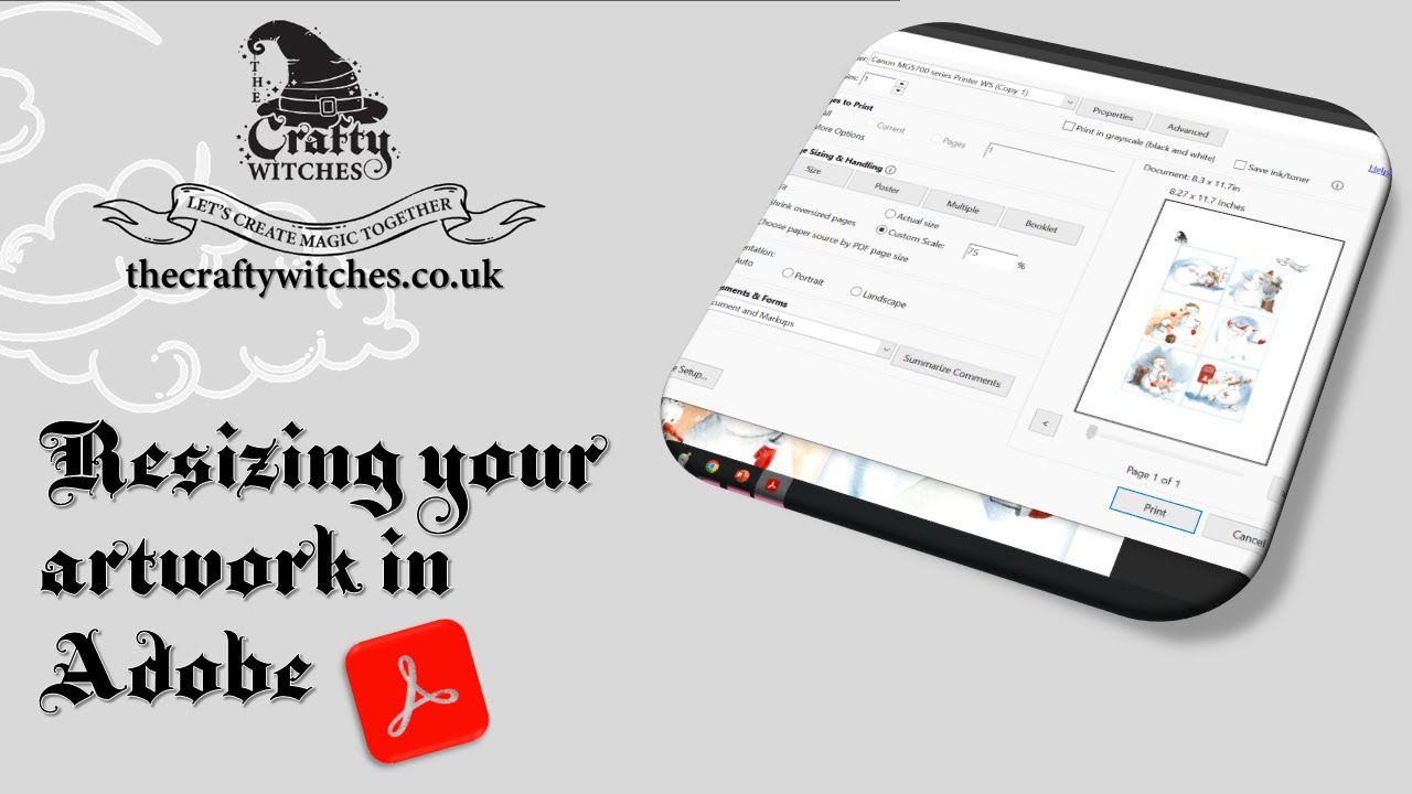 How to - Resize my printed papers: Using Adobe - YouTube