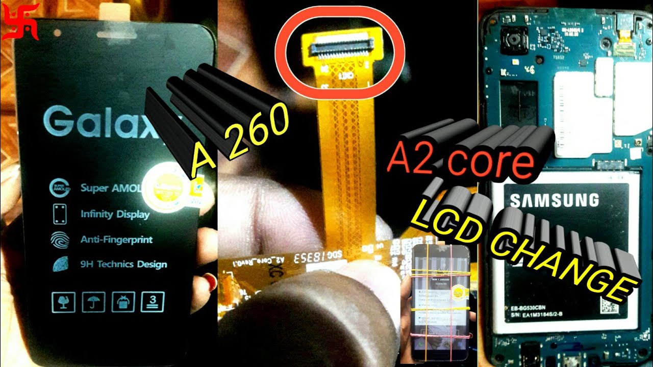 Samsung sm 260 lcd display change/samsung a260 disessembly/samsung ...