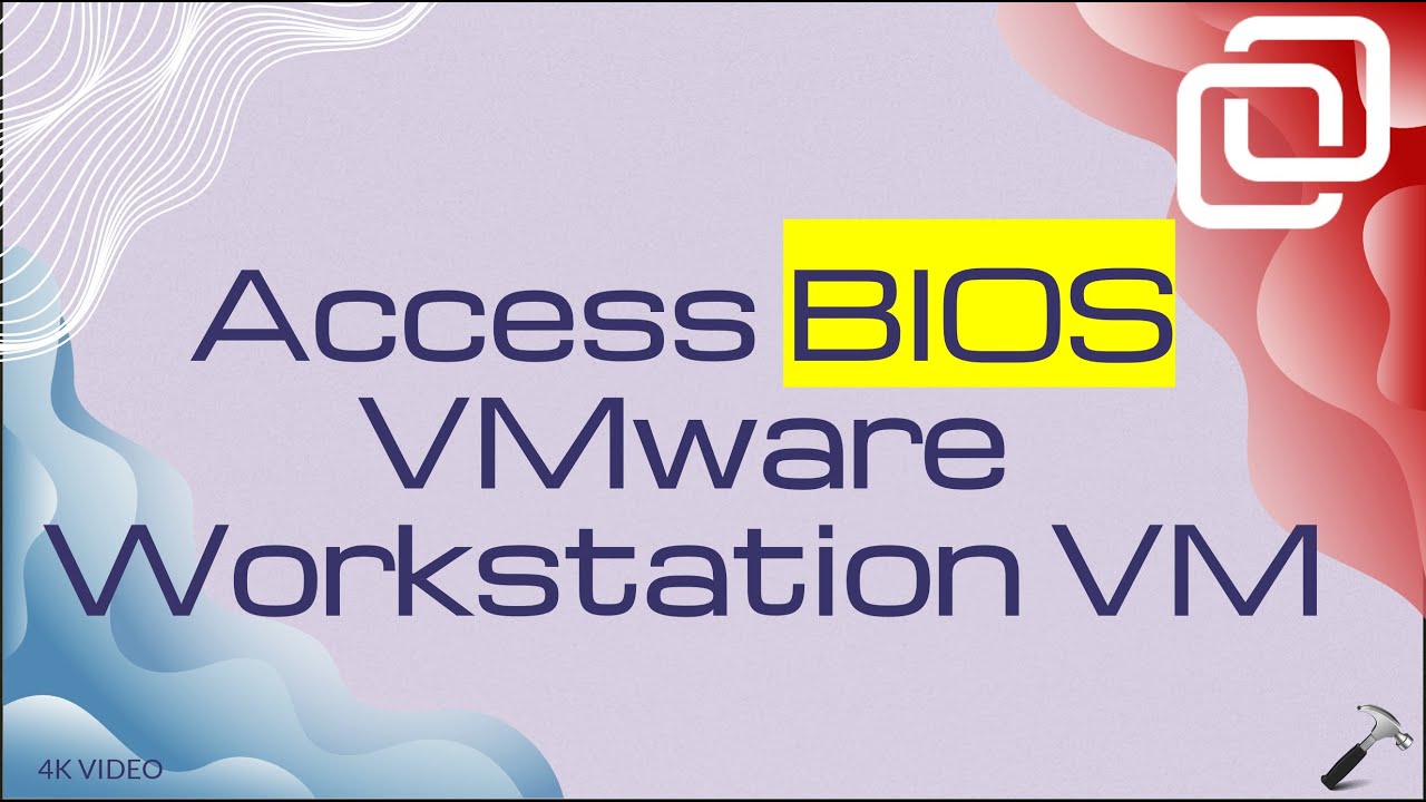 Access BIOS for VMware Workstation VM - YouTube