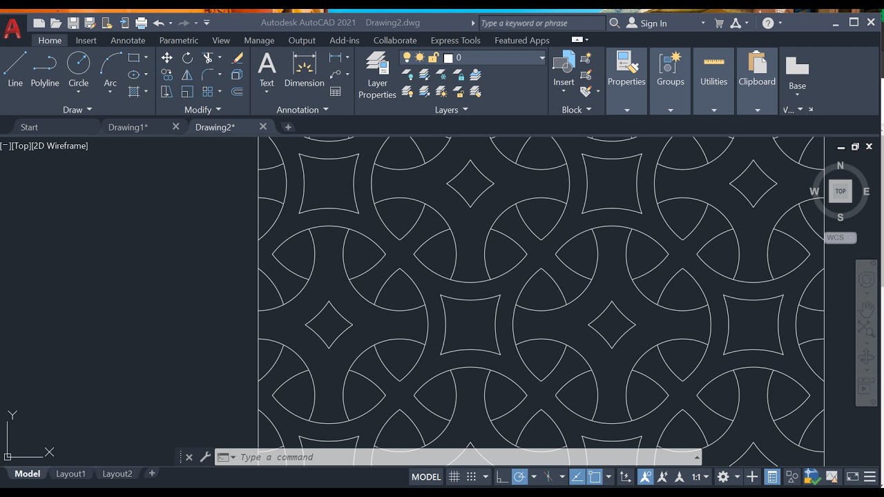 AutoCAD 2021 - Circular pattern - YouTube