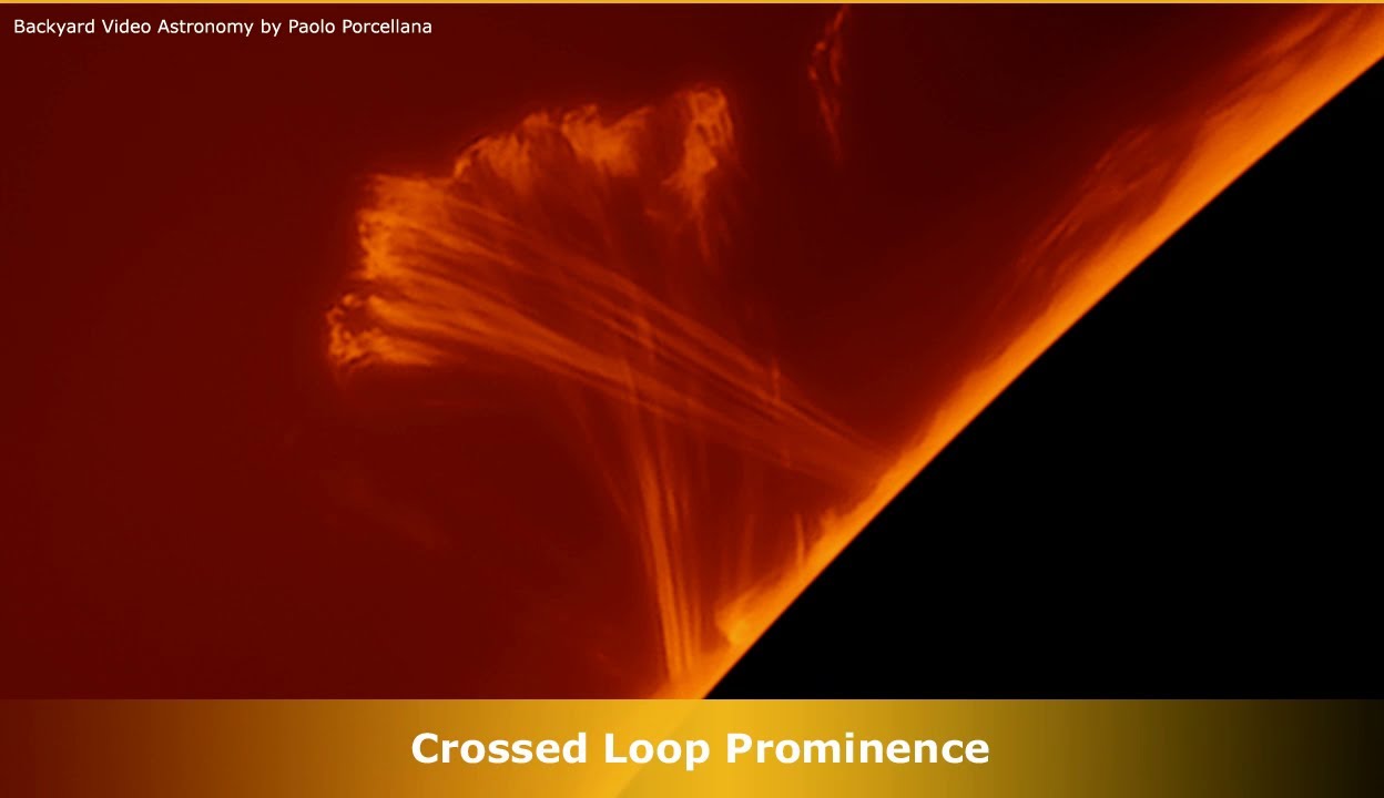 Solar Crossed Loop Prominence of New Year's Day - YouTube
