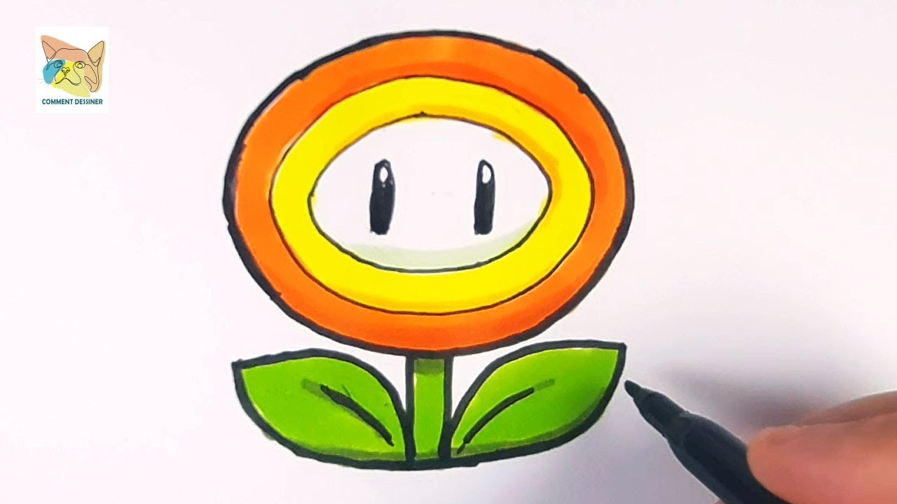 comment dessiner une fleur de mario - YouTube