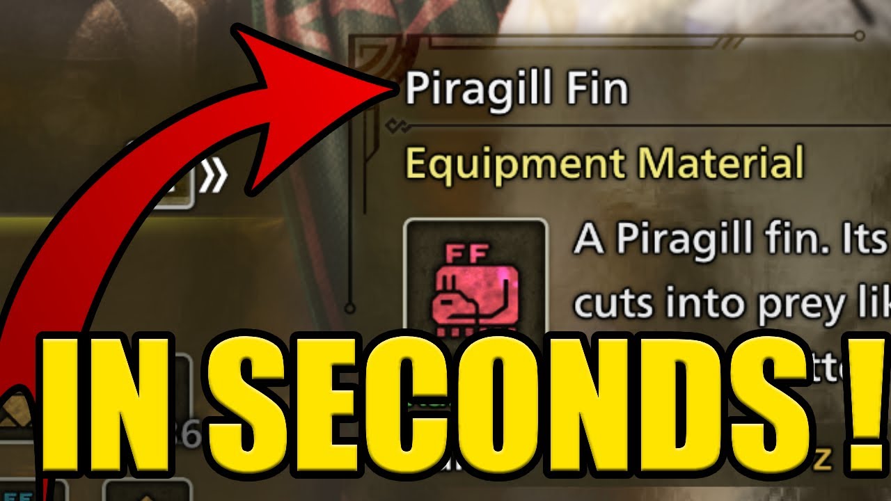 WHERE to FIND PIRAGILL FIN in MONSTER HUNTER WILDS - YouTube