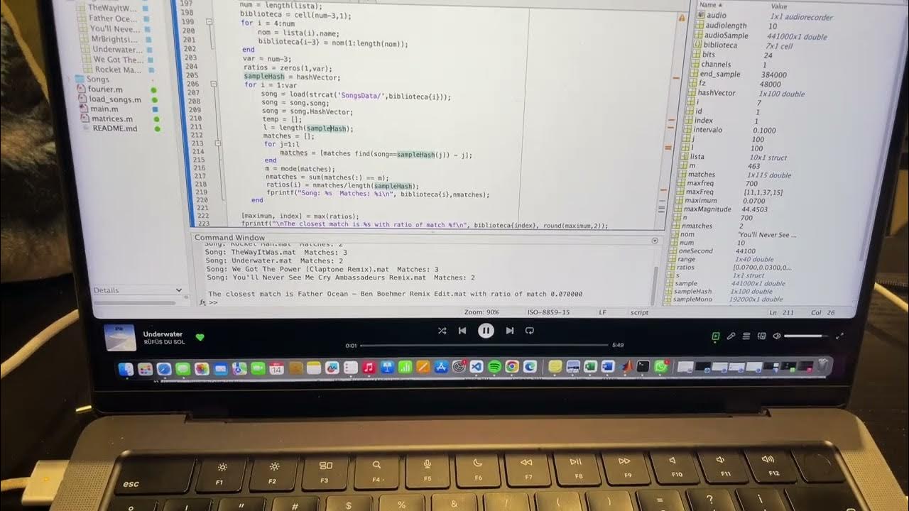 Music Recognition Algorithm in Matlab - YouTube