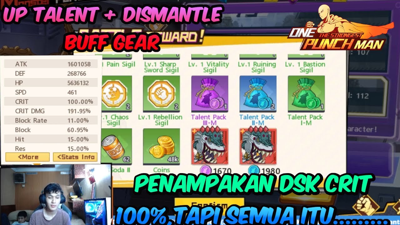 DETIK DETIK MENGHANCURKAN BUFF GEAR TRIPLE CRIT + UPGRADE TALENT DSK V2 ...