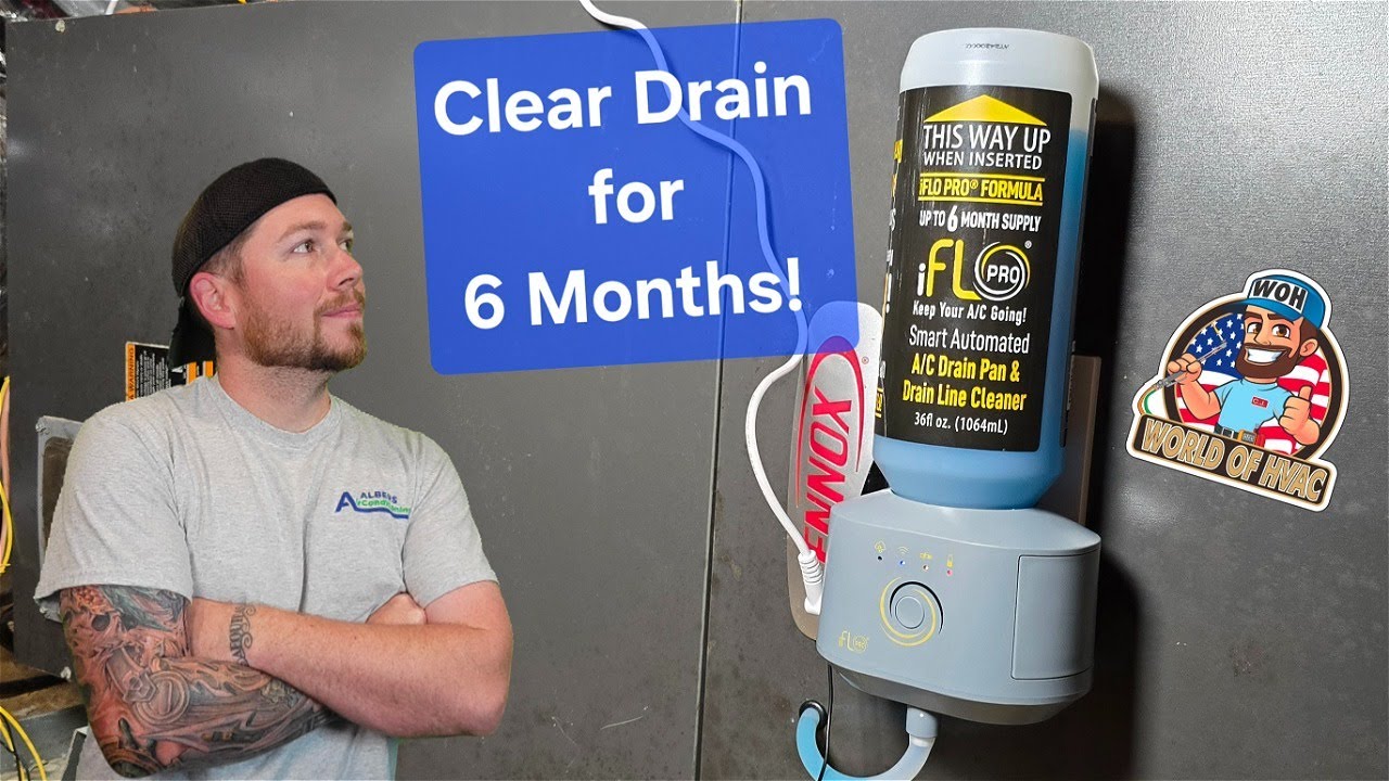 This Device Keeps Your Drain Line CLOG Free! Iflo Installation - YouTube