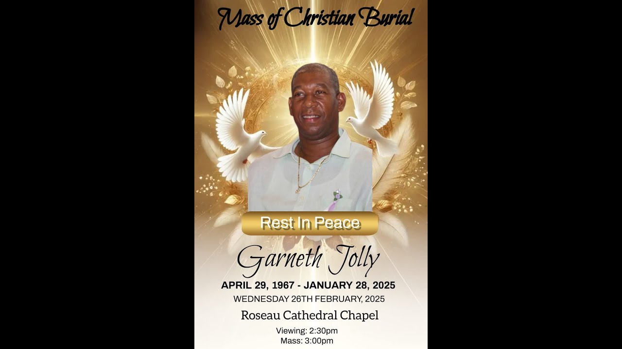 Funeral of 57 years old Garneth Jolly of Petite Savanne who resided at ...