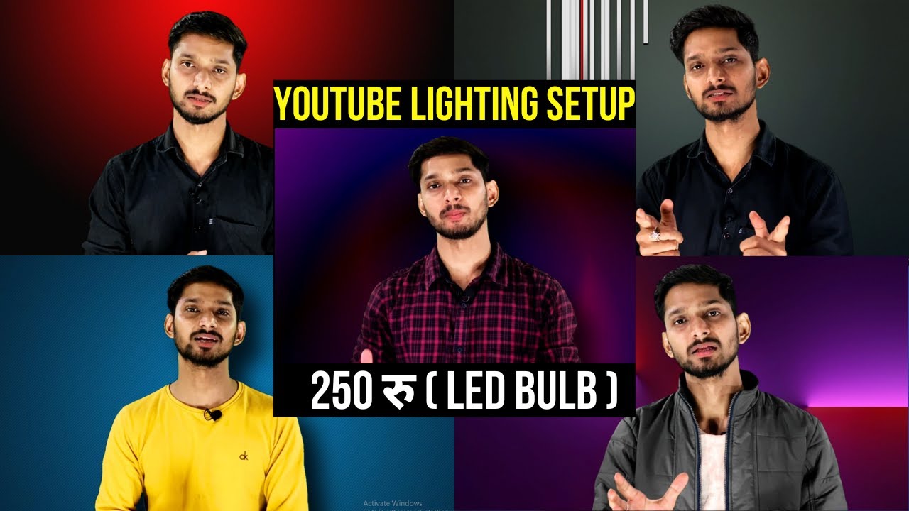 LED BULB Lighting for Youtube Video | Youtube lighting Setup for Mobile ...