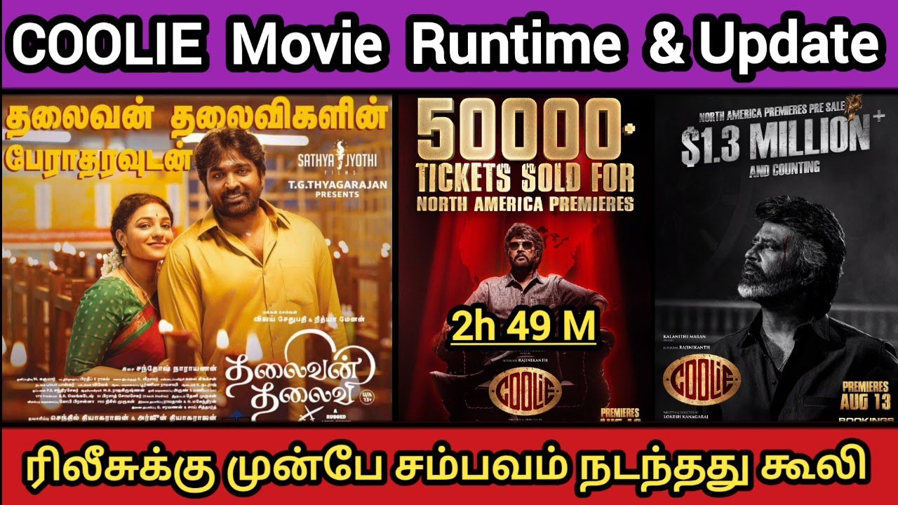 Coolie Movies Runtime | Box Office Collection | Today Cinema Updates ...