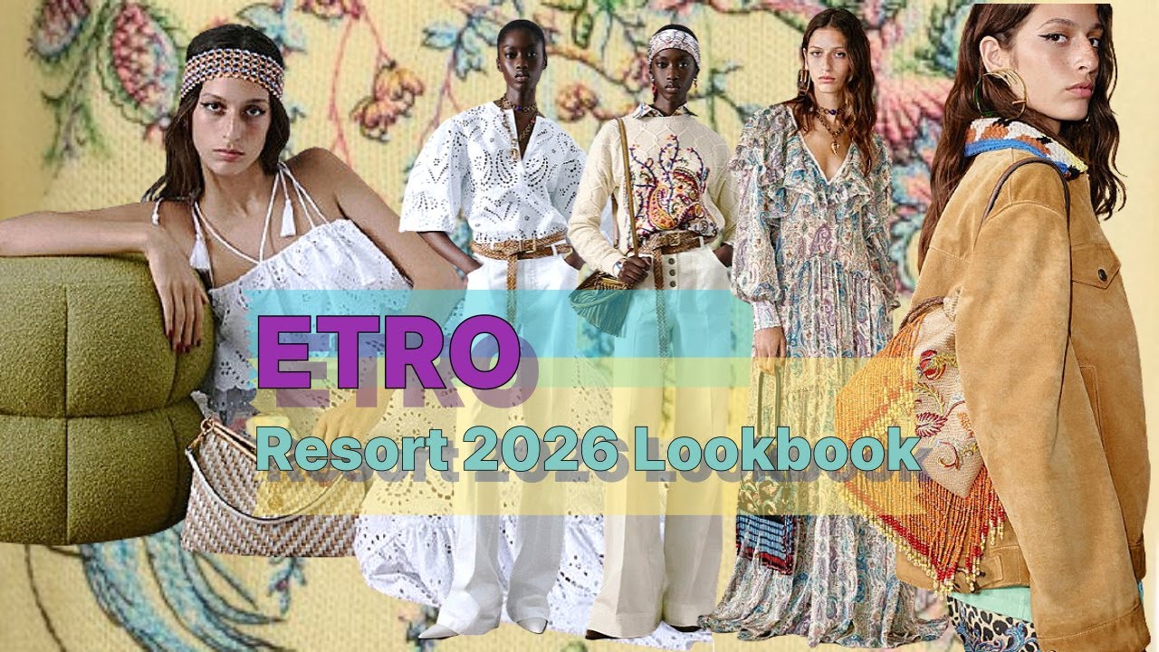 Etro Resort 2026 ｜Bohemian Embroidery, Luxe Textures & 70s Revival by ...