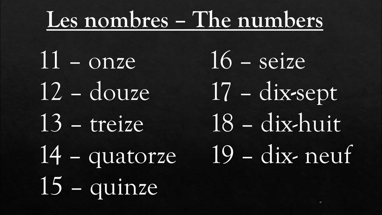 ප්‍රංශ භාෂාවෙන් 11-19ට සිංහලෙන් ගනන් කරන්නේ කොහොමද? Let's count numbers ...