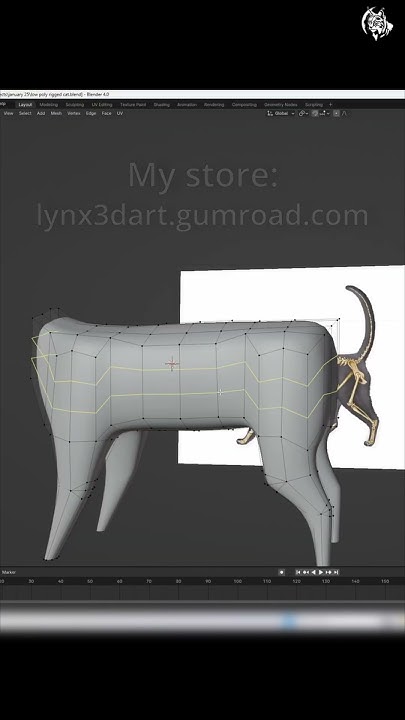 Creating an adorable low poly cat in Blender, part 1! #3d #3dart #blender #blender3d - YouTube