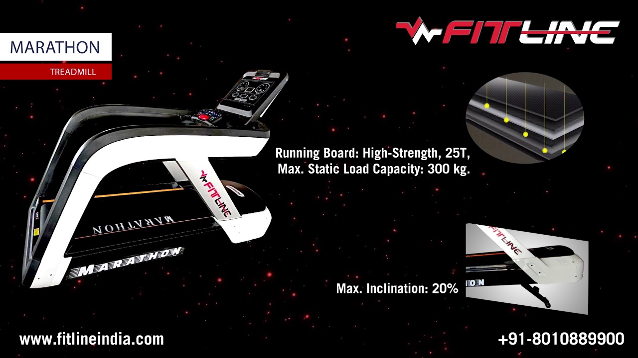 "MARATHON" Stylish Commercial treadmill | PERFECT WORKOUT WITH FITLINE ...