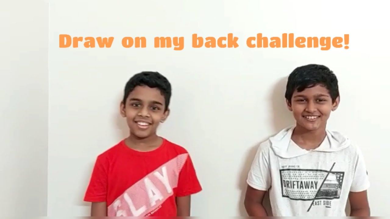 Draw on my back challenge|A special guest on our new video!! - YouTube