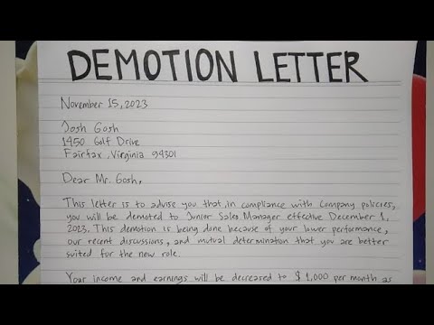 How To Write A Demotion Letter Step by Step Guide | Writing Practices ...