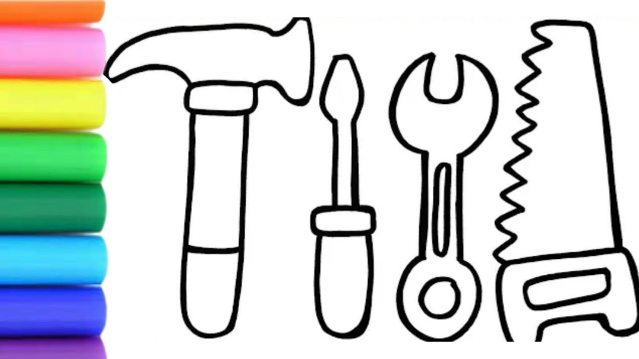 drawing and coloring tools for kids | how to draw tools for child | # ...