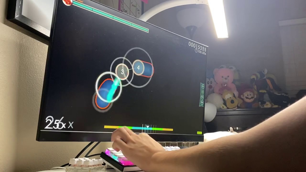 osu! - casual 261 bpm burst map s-rank - YouTube