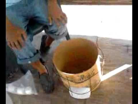 DIY: making our cement rocket stove, part 1 - YouTube