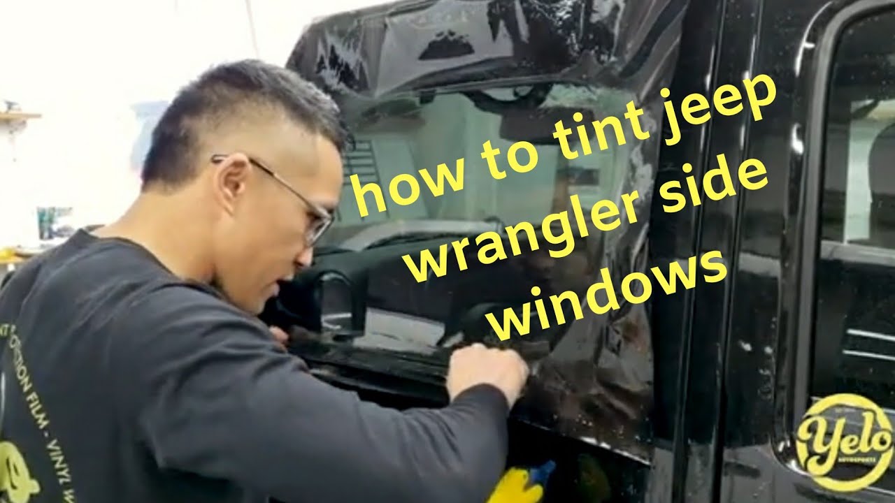 How to tint JEEP WRANGLER side window using double cut techniqe - YouTube