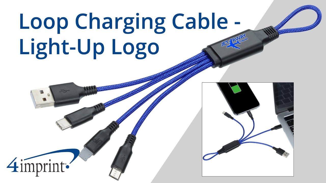 Loop Charging Cable Light Up Logo - Custom Charging Cable by 4imprint ...