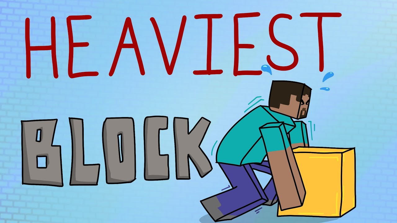 What's the Heaviest Block in Minecraft? - YouTube