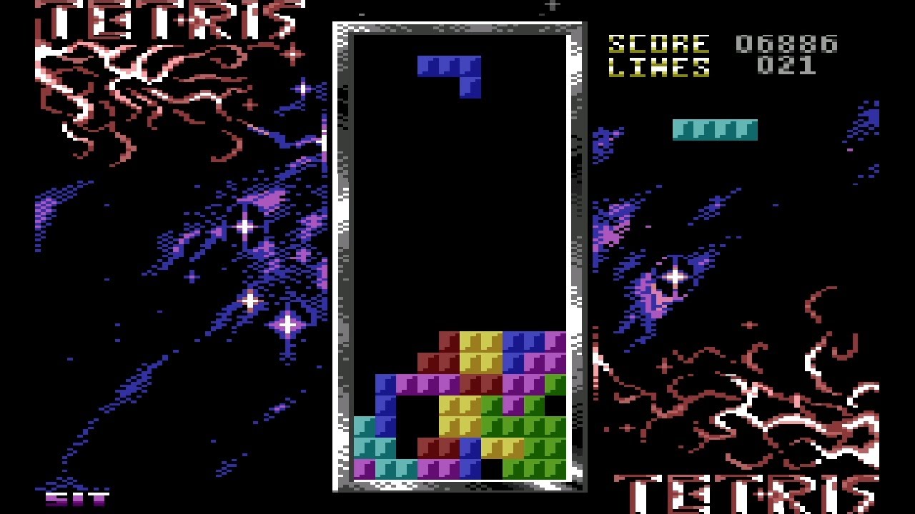 1364: Tetris 2K21 (Commodore Plus/4) \\ 56384 pts! Tough, smooth CP4 ...