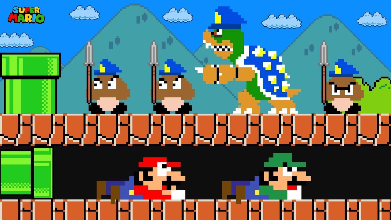 JS Level: Mario and Luigi Hiding underground from the Bowser Police ...
