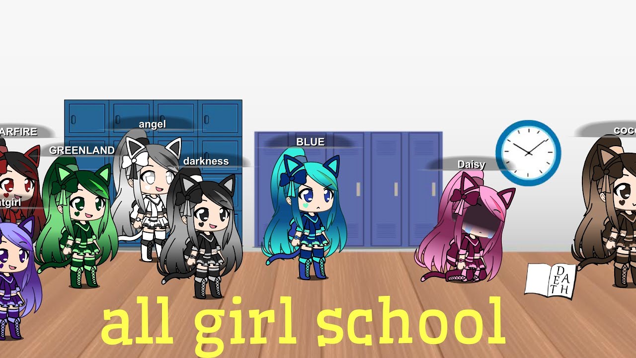 Part 2 of gachaverse girl school /gacha blue - YouTube