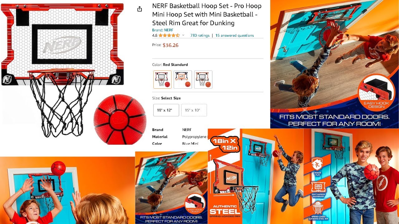 NERF Basketball Hoop Set | Amazon link https://amzn.to/3ux9afg - YouTube