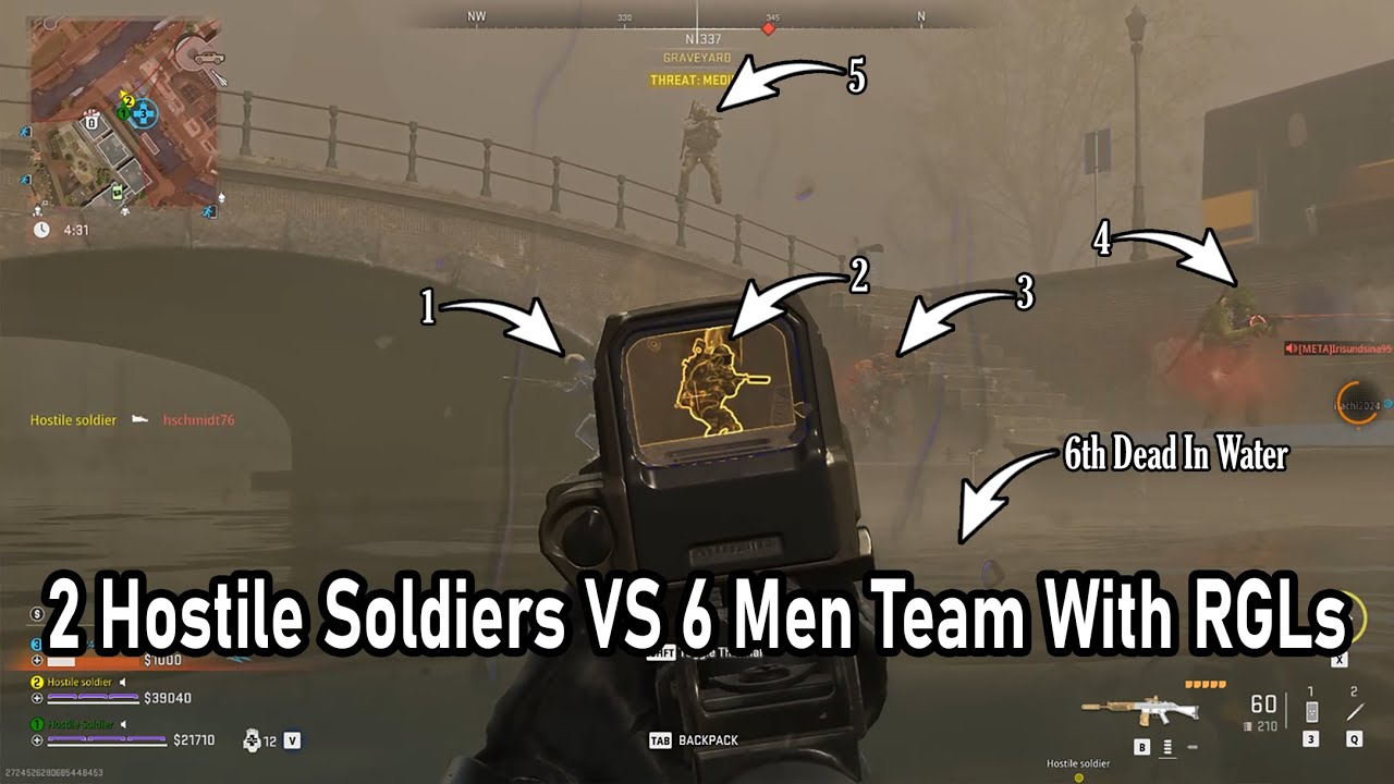 2 Hostile Soldiers VS 6 Men Team With RGLs #mw2 #cod #dmz #vondel # ...