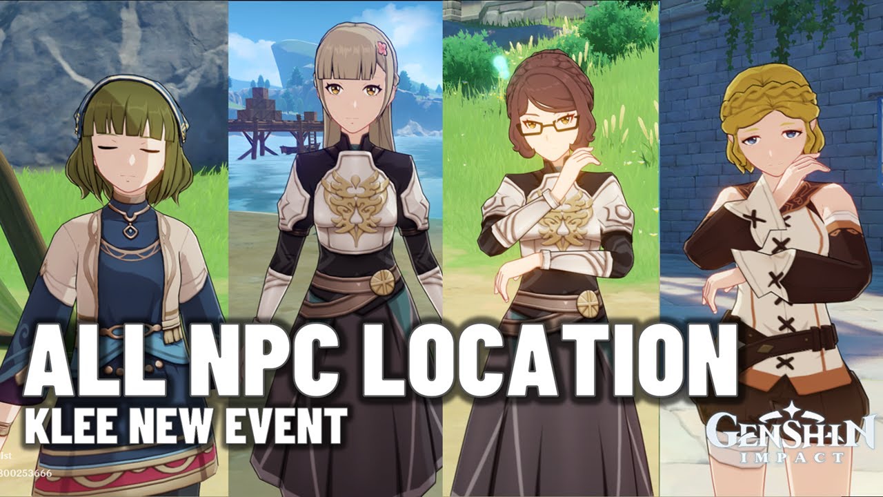 ALL Hidden NPC Location During Klee New Event Genshin Impact 4 1 - YouTube
