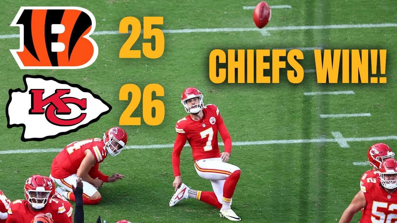 The Chiefs SILENCE the trash talking Bengals 26-25! Chiefs LIVE ...
