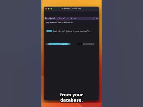 How to Easily Delete Expire Password Reset Tokens in Laravel #laravel #shorts - YouTube